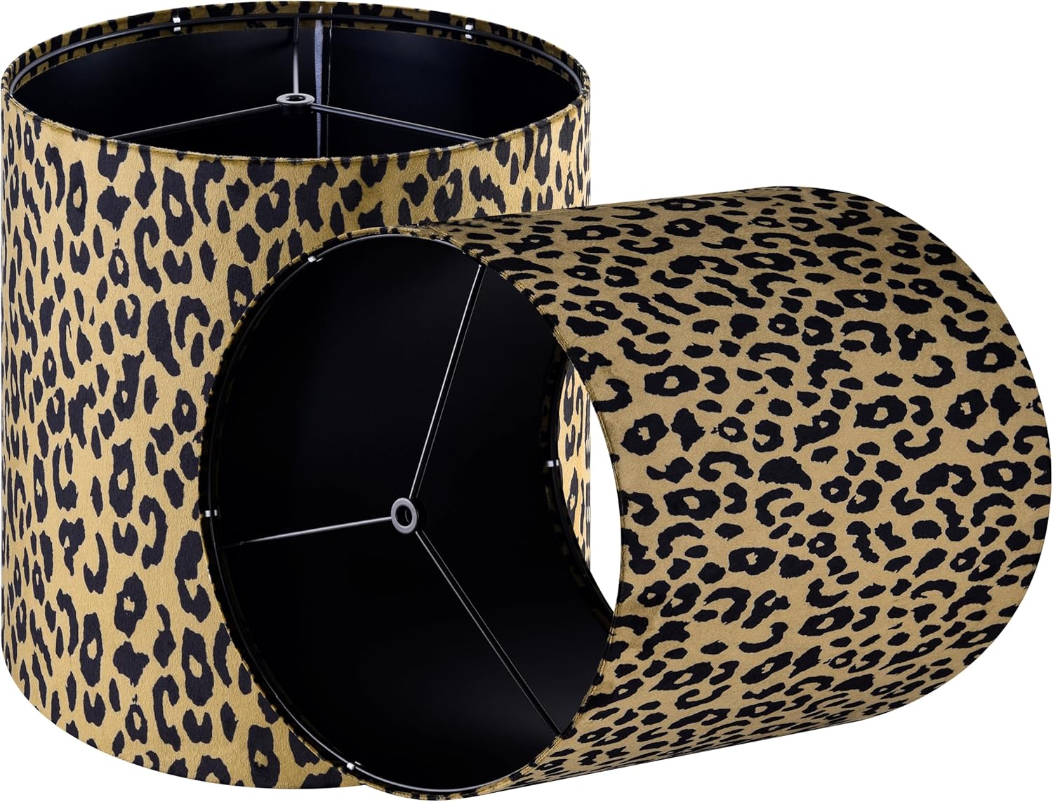 GOSO (2PCS) 10 IN Small Tall Leopard Velvet Lamp Shades for Table Lamps ...