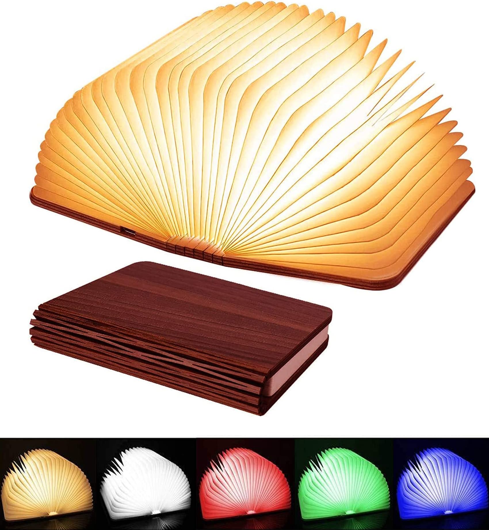 AVGVLIJ Lamp Book, Folding Mood Light, Novelty LED Night Light USB ...