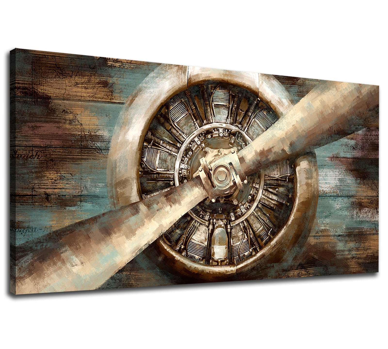 Amazon.com: Aircraft Propeller Canvas Wall Art Vintage Airplane ...
