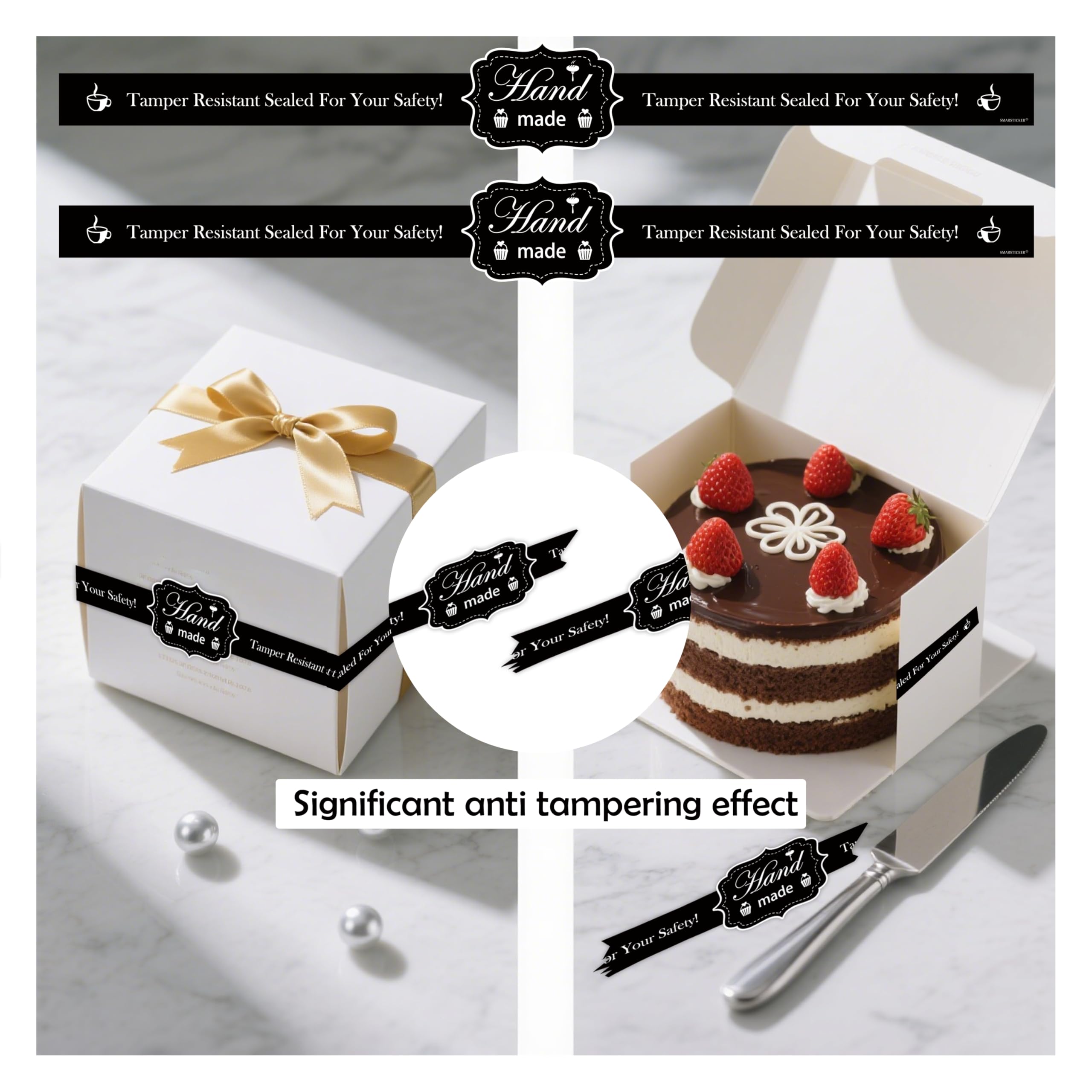 Snapklik.com : Food Retail Package Seal Stickers 9x1 Inch Safe Secure ...