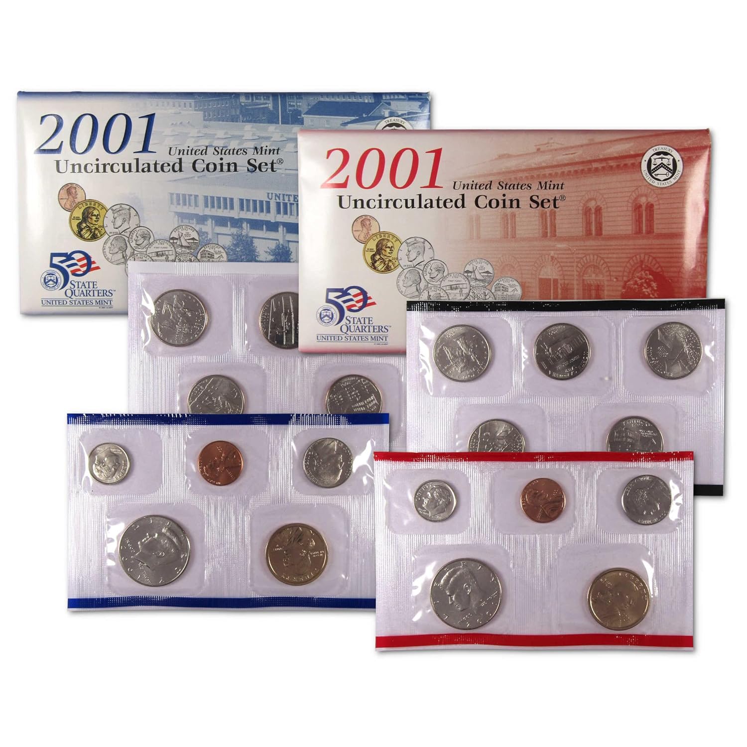 2001 Uncirculated Coin Set U.S Mint Original Government Packaging OGP ...