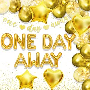 Amazon.com: LaVenty One Day Away Rehearsal Dinner Decorations One Day ...