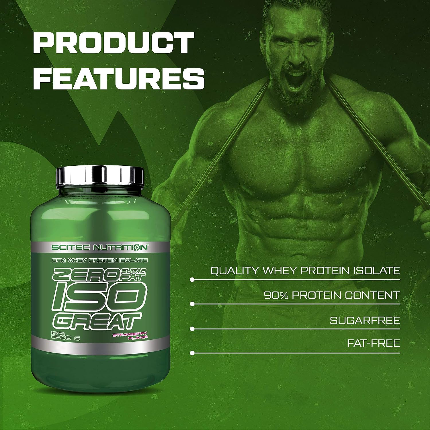 Scitec Nutrition Zero Isogreat, Zero Sugar/Zero Fat whey Protein ...