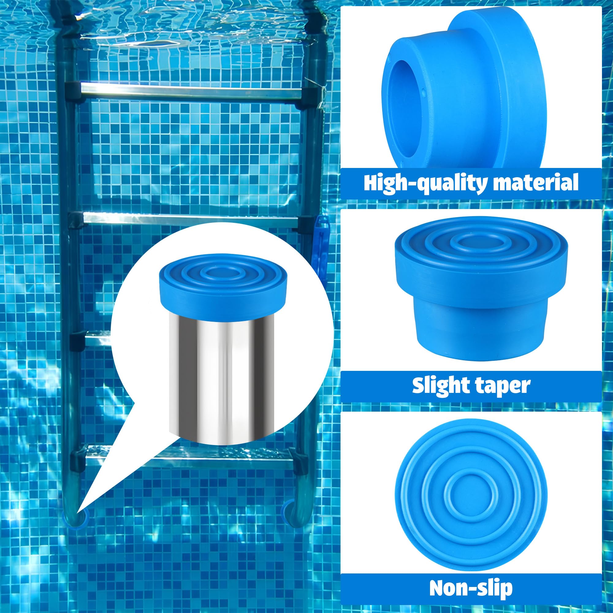 Snapklik.com : 4 Pack Pool Ladder Bumper Plugs For Inground Pool Rubber ...