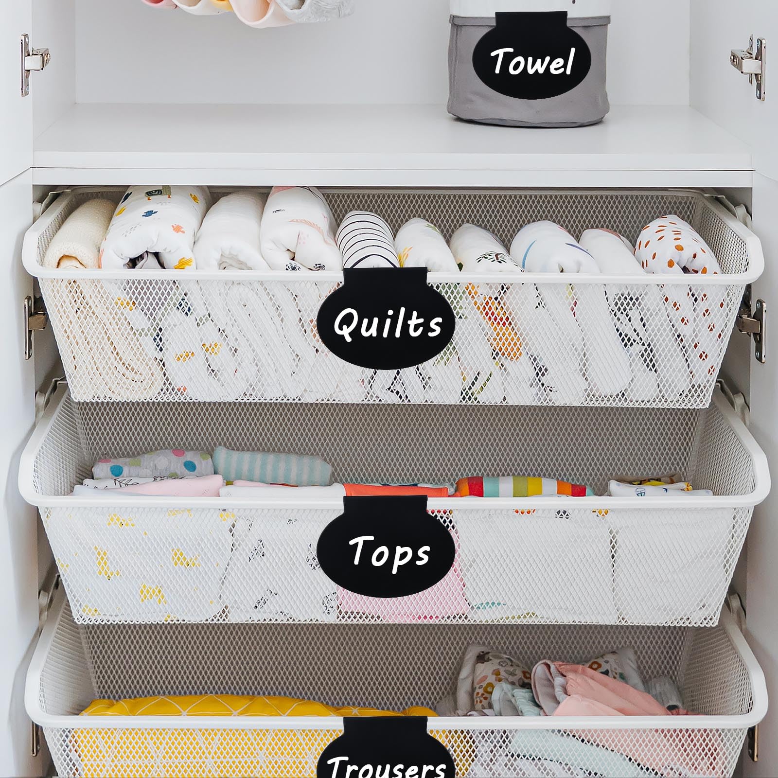 Snapklik.com : Metal Labels For Storage Bins Clip On, 6 Pack Pantry ...