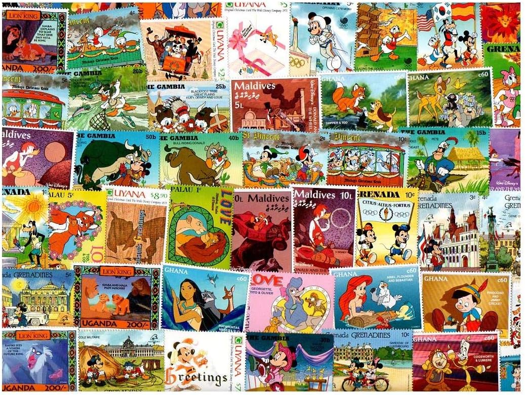 Walt Disney : 25 Different Stamps Collection Mixture Packet Stamps for ...
