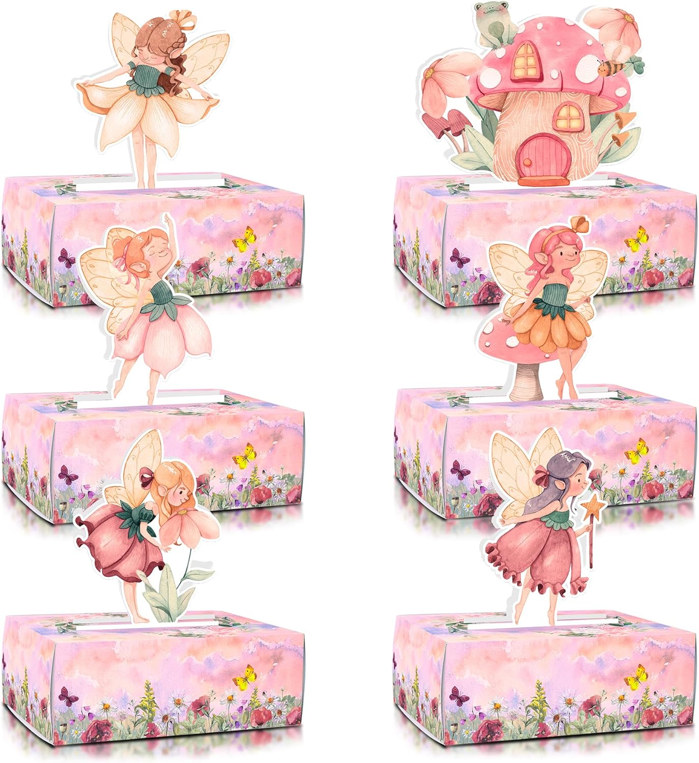 Amazon.com : KARAQY Fairy Tale Party Favor Boxes, 6 Pcs Fairy Goodie ...
