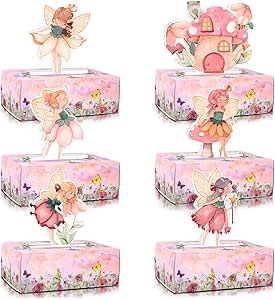 Amazon.com: KARAQY Fairy Tale Party Favor Boxes, 6 Pcs Fairy Goodie ...