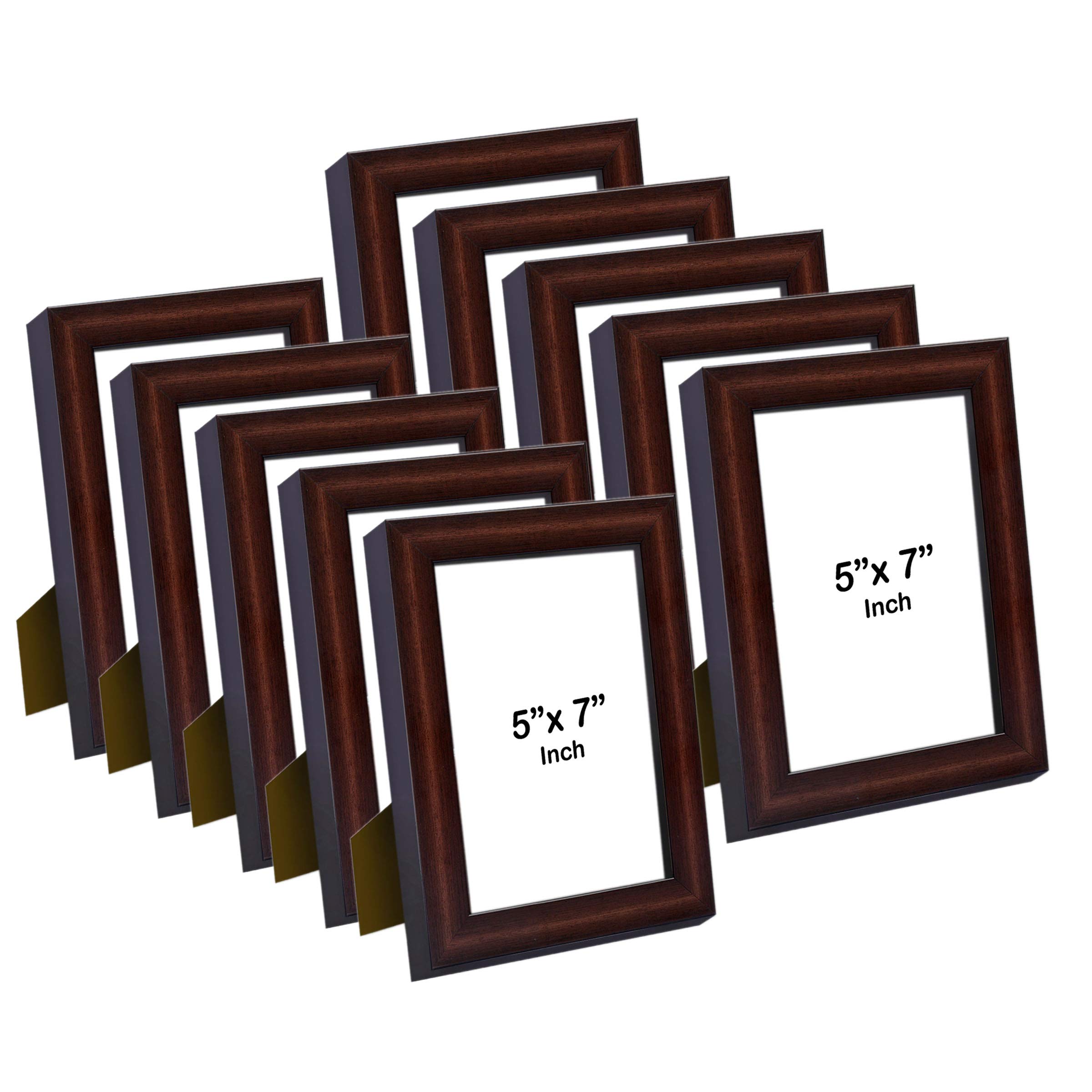 AJANTA ROYAL Classic 5x7 Photo Frame Insert (Brown, Set of 10) : A-64 ...