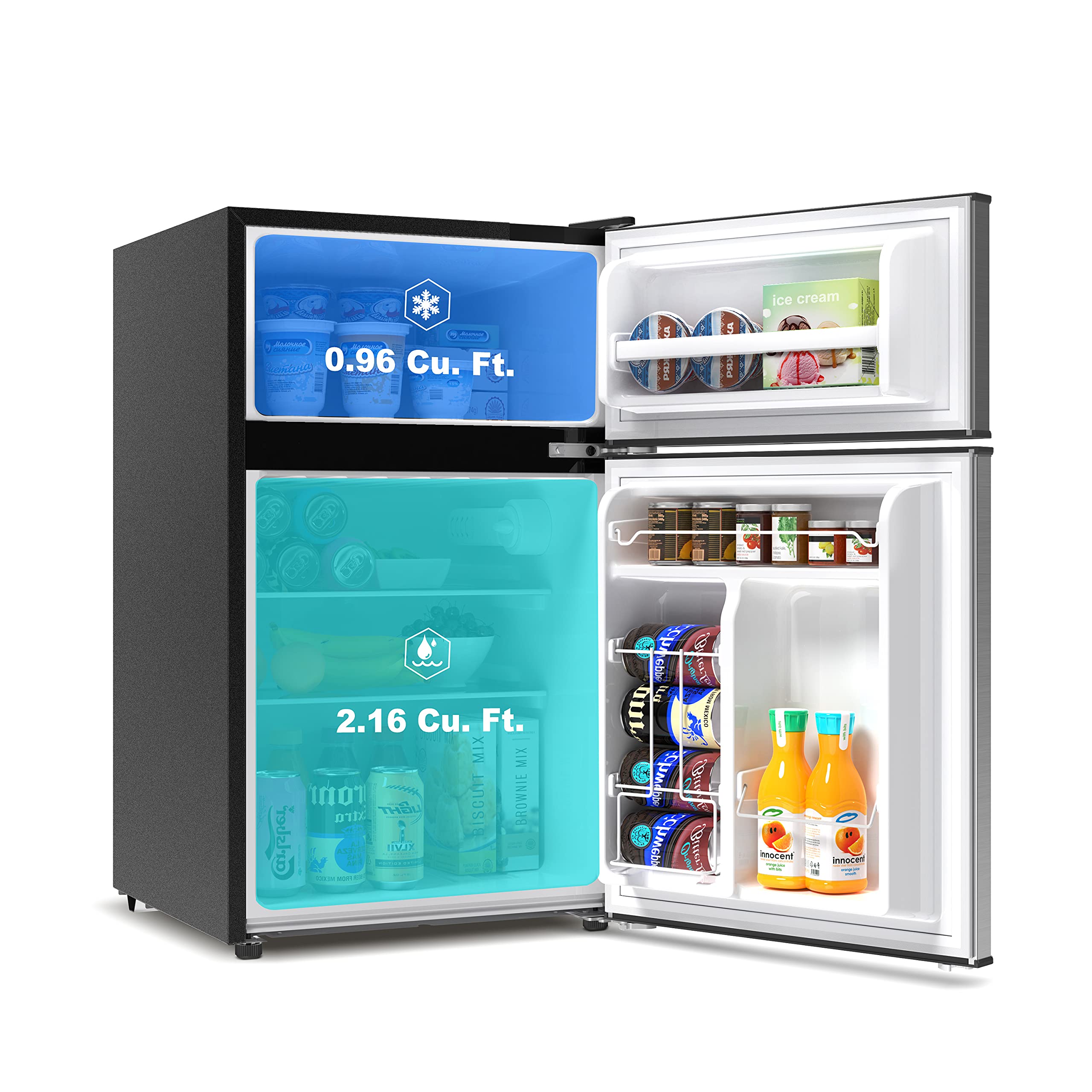 Snapklik.com : Whirlpool WHR31TS4E 3.1 Cu Ft Compact Refrigerator Dual ...