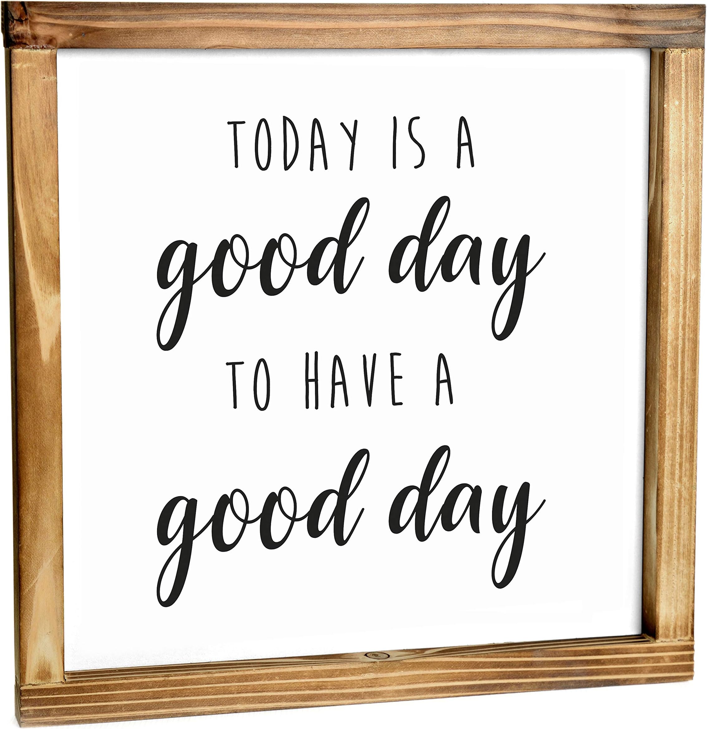 Amazon.com: Today Is A Good Day To Have A Good Day White Wood Rustic ...