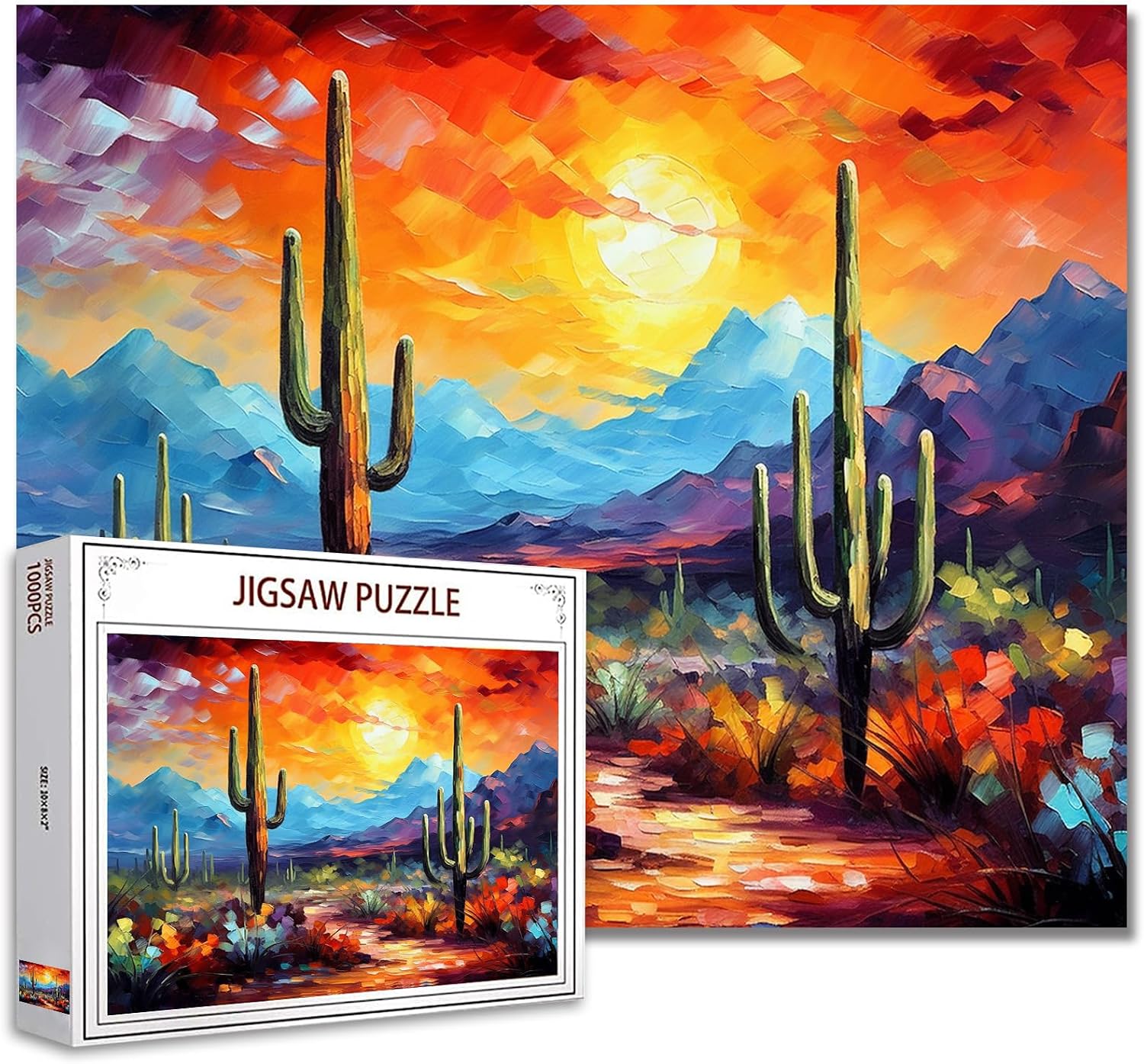 Amazon.com: Tucocoo Saguaro Cacti Jigsaw Puzzles for Adults 1000 Pieces ...