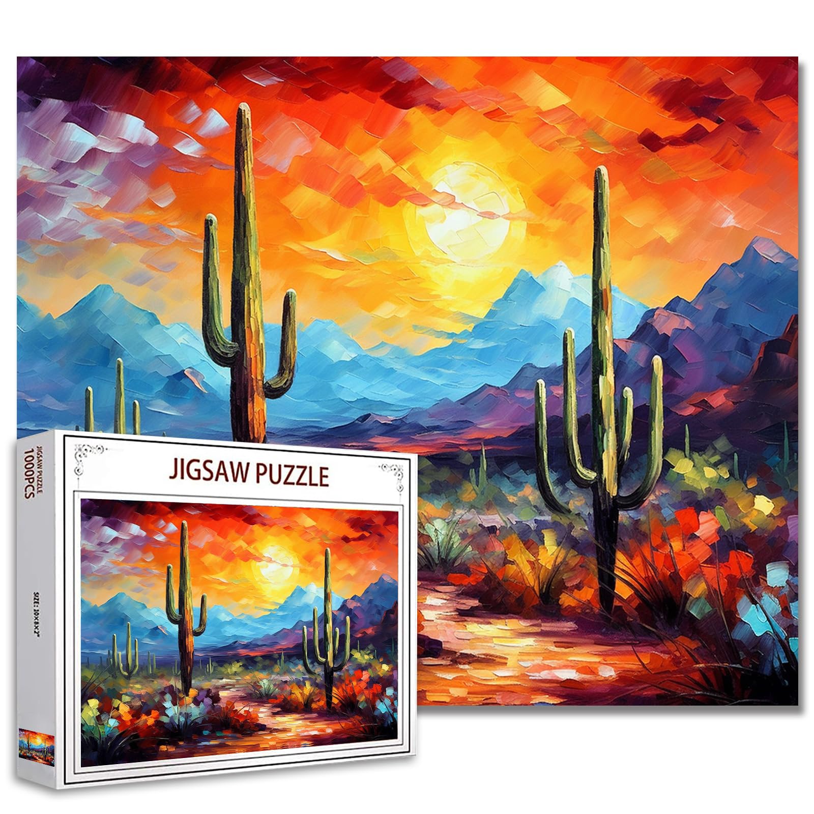 Amazon.com: Tucocoo Saguaro Cacti Jigsaw Puzzles for Adults 1000 Pieces ...