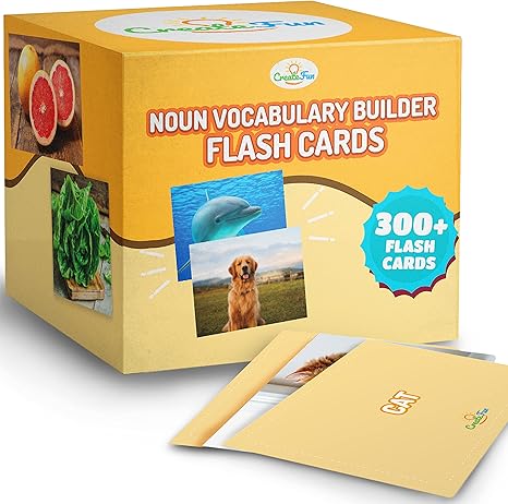 Amazon.com: Noun Vocabulary Builder Flash Cards - 300 Educational ...