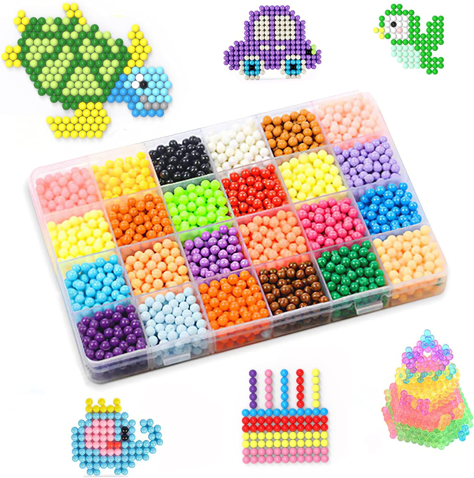 Amazon.com: KACAGA Non-Iron Magic Fuse Beads Kit 5mm 36 Colors 8500 No ...
