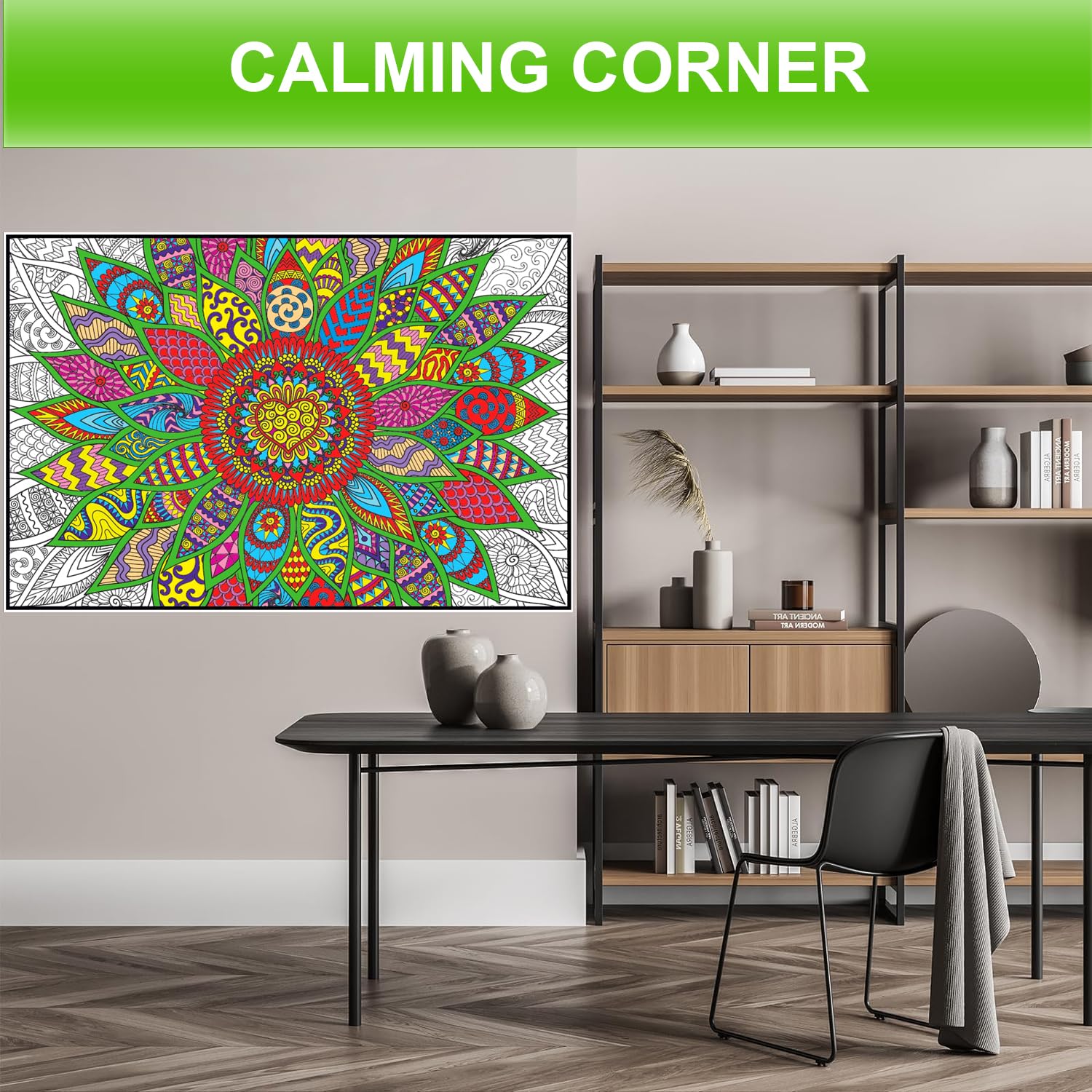 Snapklik.com : Mandala Coloring Poster For Adults And Kids - Large Wall ...