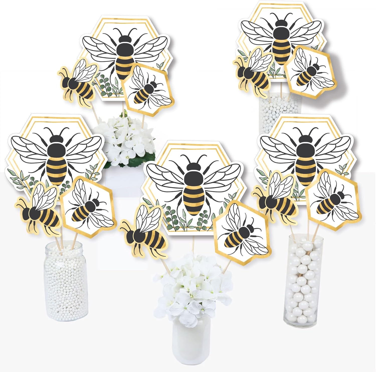 Amazon.com: Big Dot of Happiness Little Bumblebee - Bee Baby Shower or ...