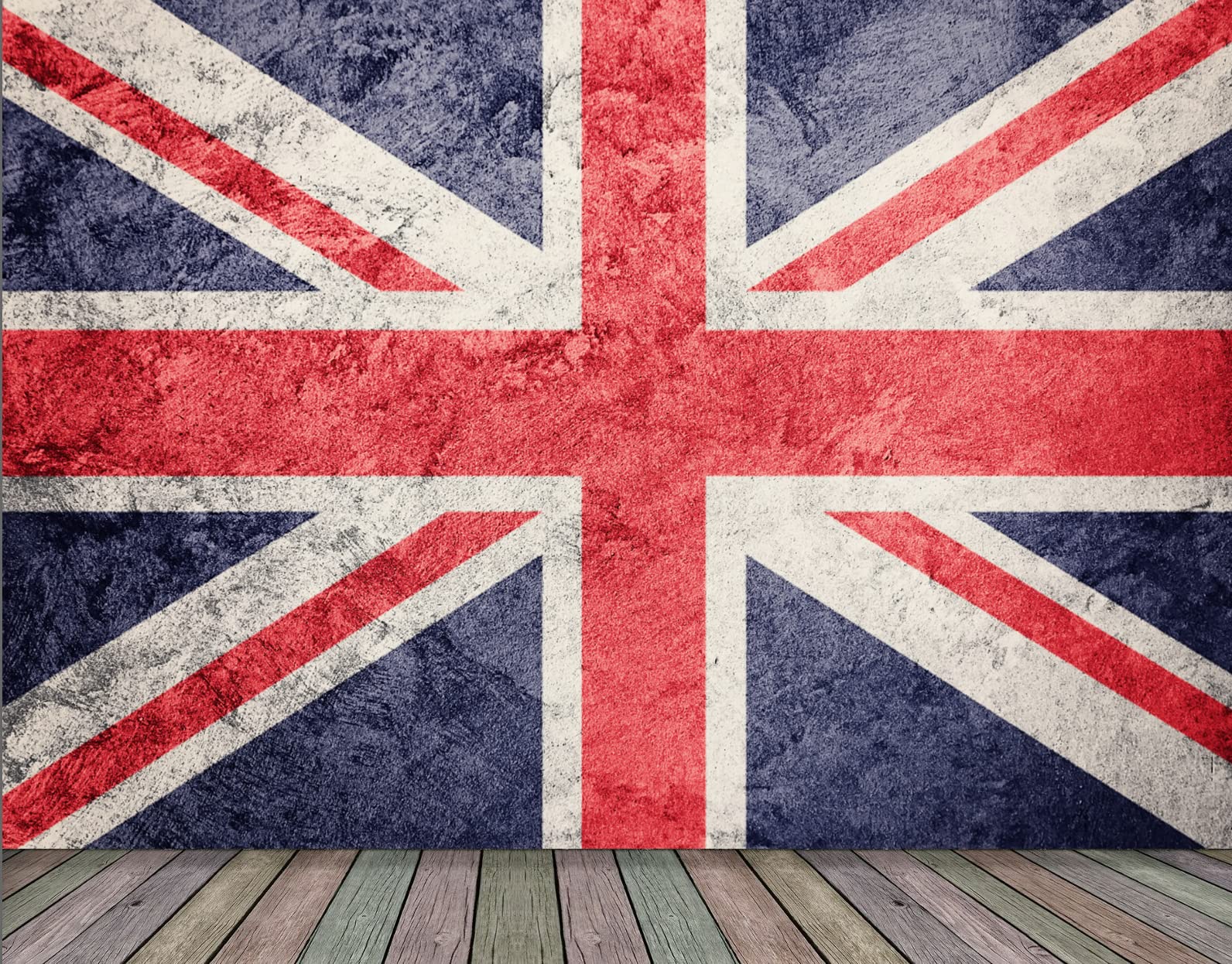 Union Jack Wall Decal Vintage Union Jack Wallpaper Red Blue Distressed