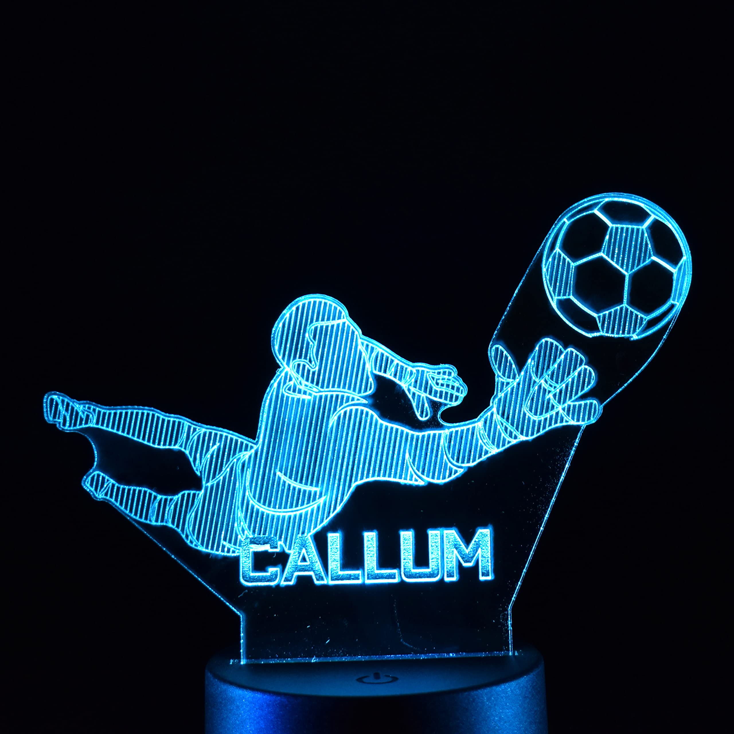 Football Nightlight for Kids, Personalised Goalkeeper Night Light ...