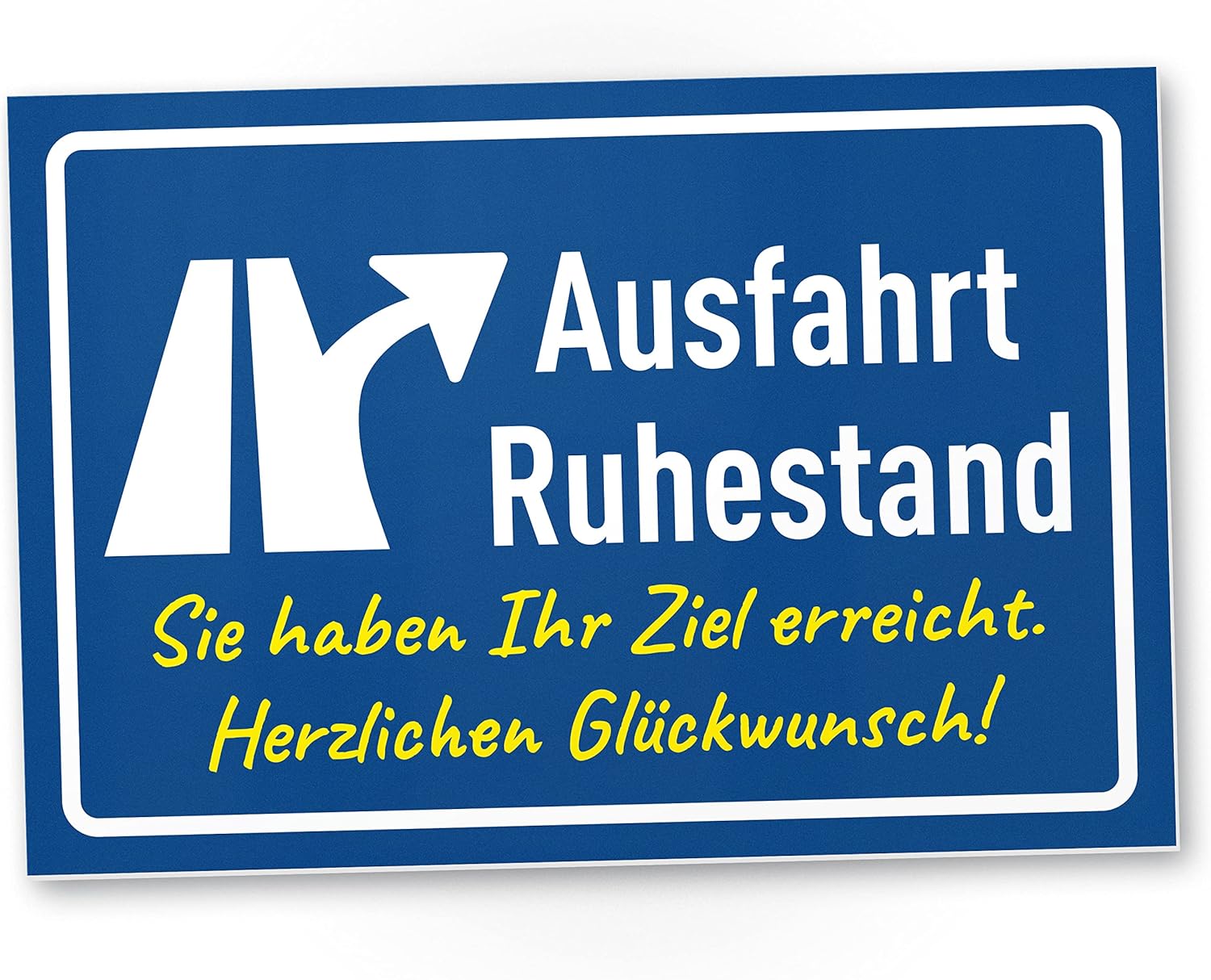 Amazon.de: DankeDir! Ausfahrt Ruhestand - Schild 30 x 20 cm ...