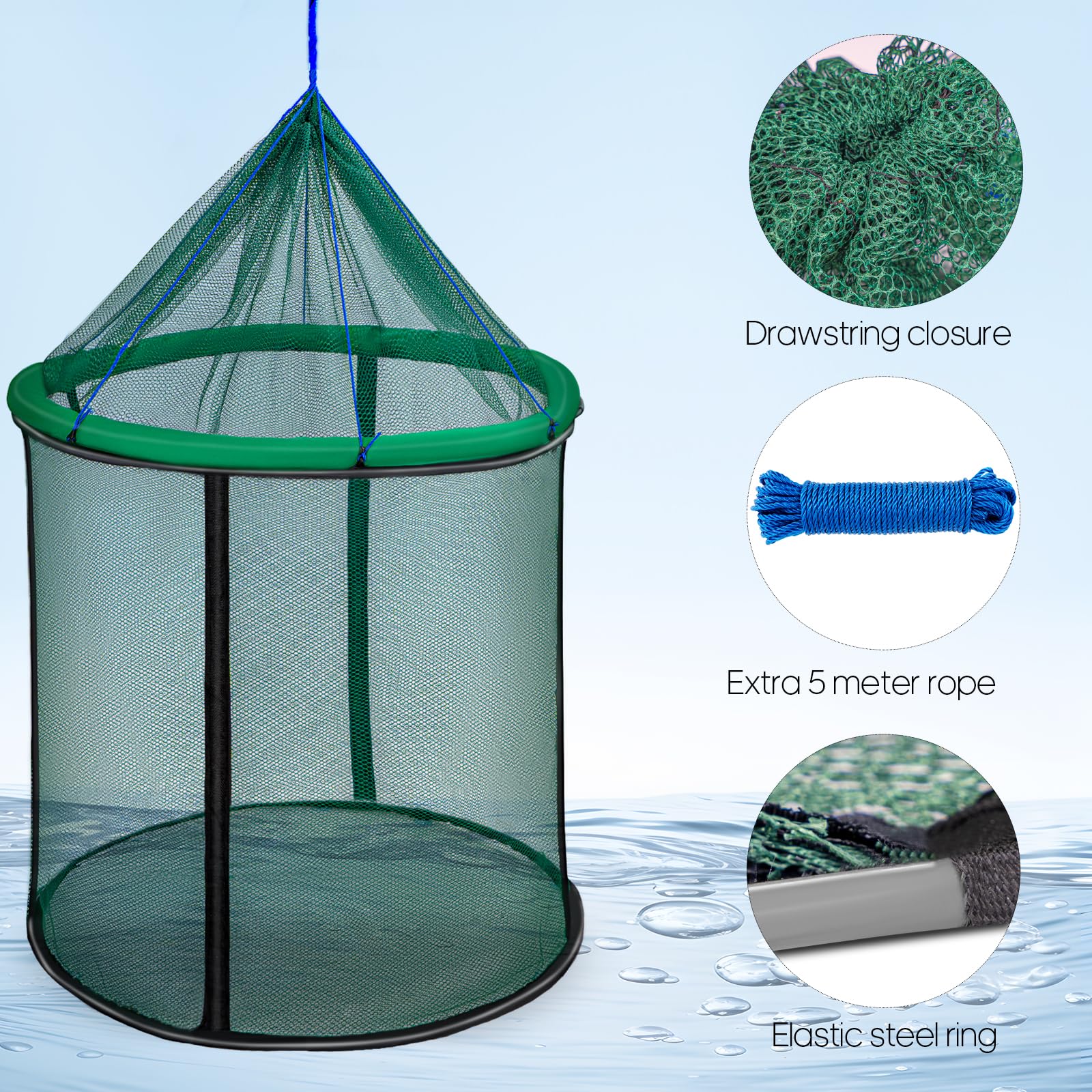 Snapklik.com : QualyQualy Floating Fish Basket Extra-Large For Live Fish