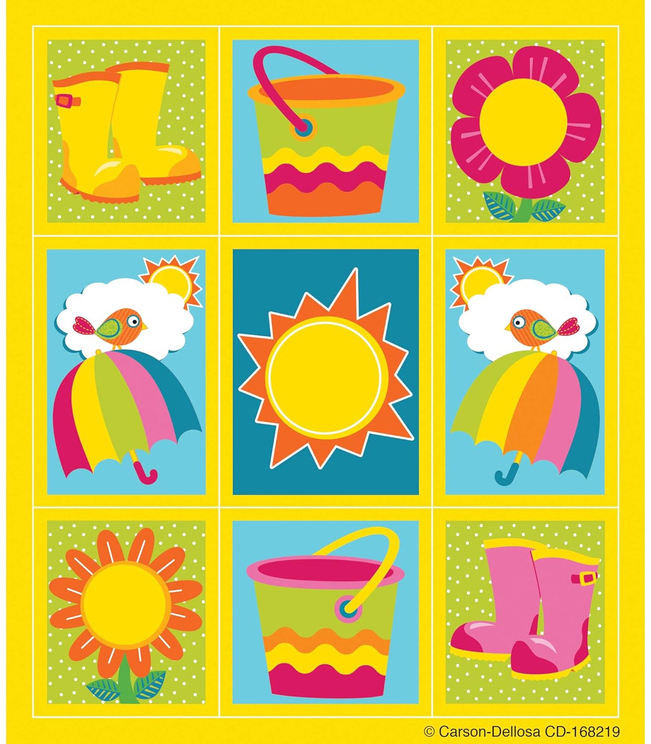 Amazon.com: Carson Dellosa | Hello Spring Stickers | 1-inch x 1-inch ...