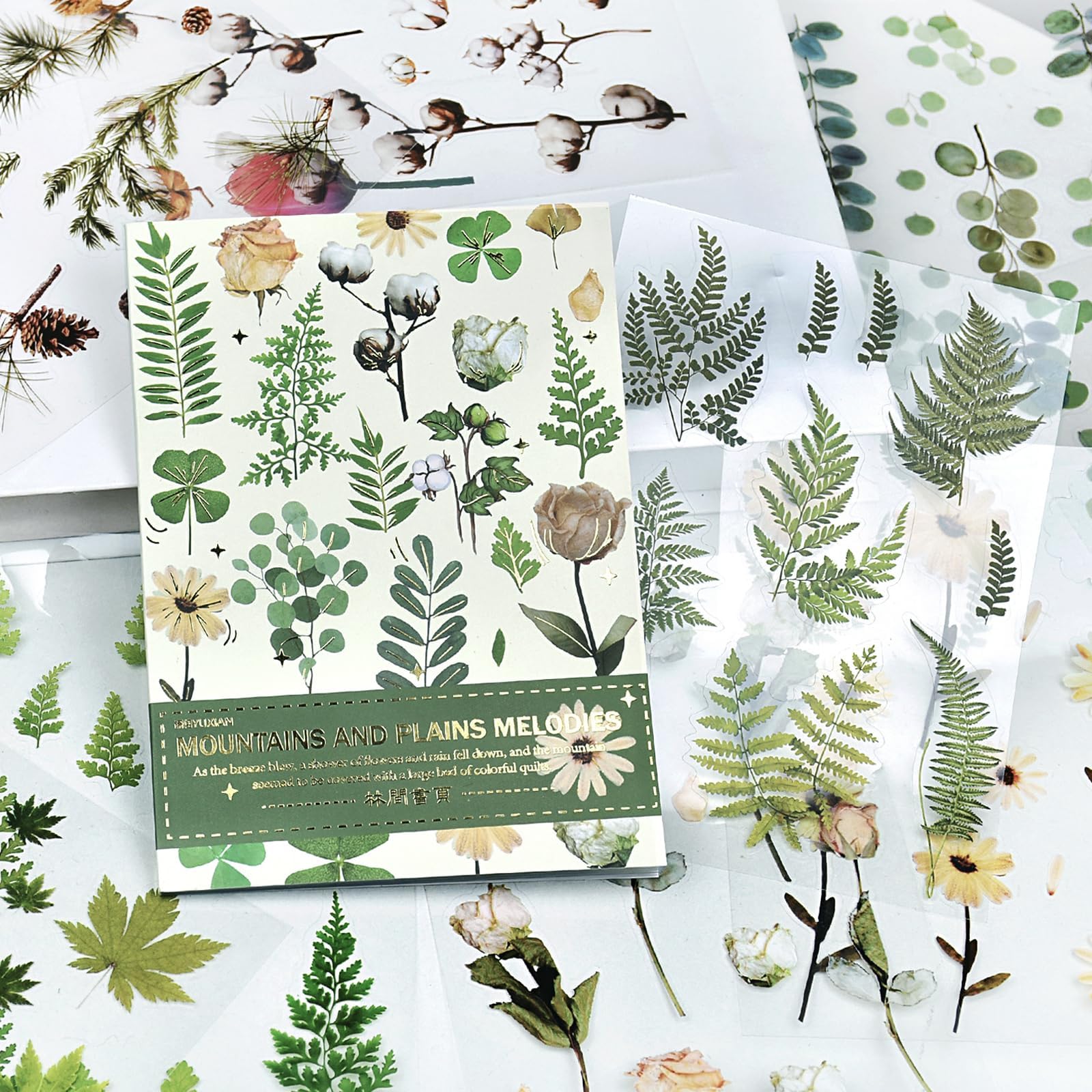 Amazon.com: NOGAMOGA Vintage Floral Stickers, 200 PCS Nature Decals ...