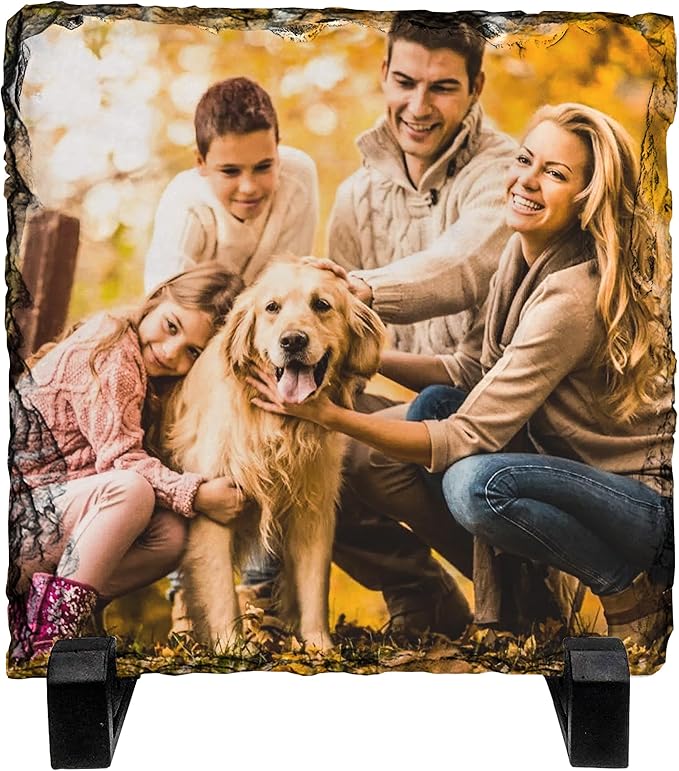 Amazon.com - 4GIFTSAKE Personalized Photo Rock Slate Frame - Custom ...