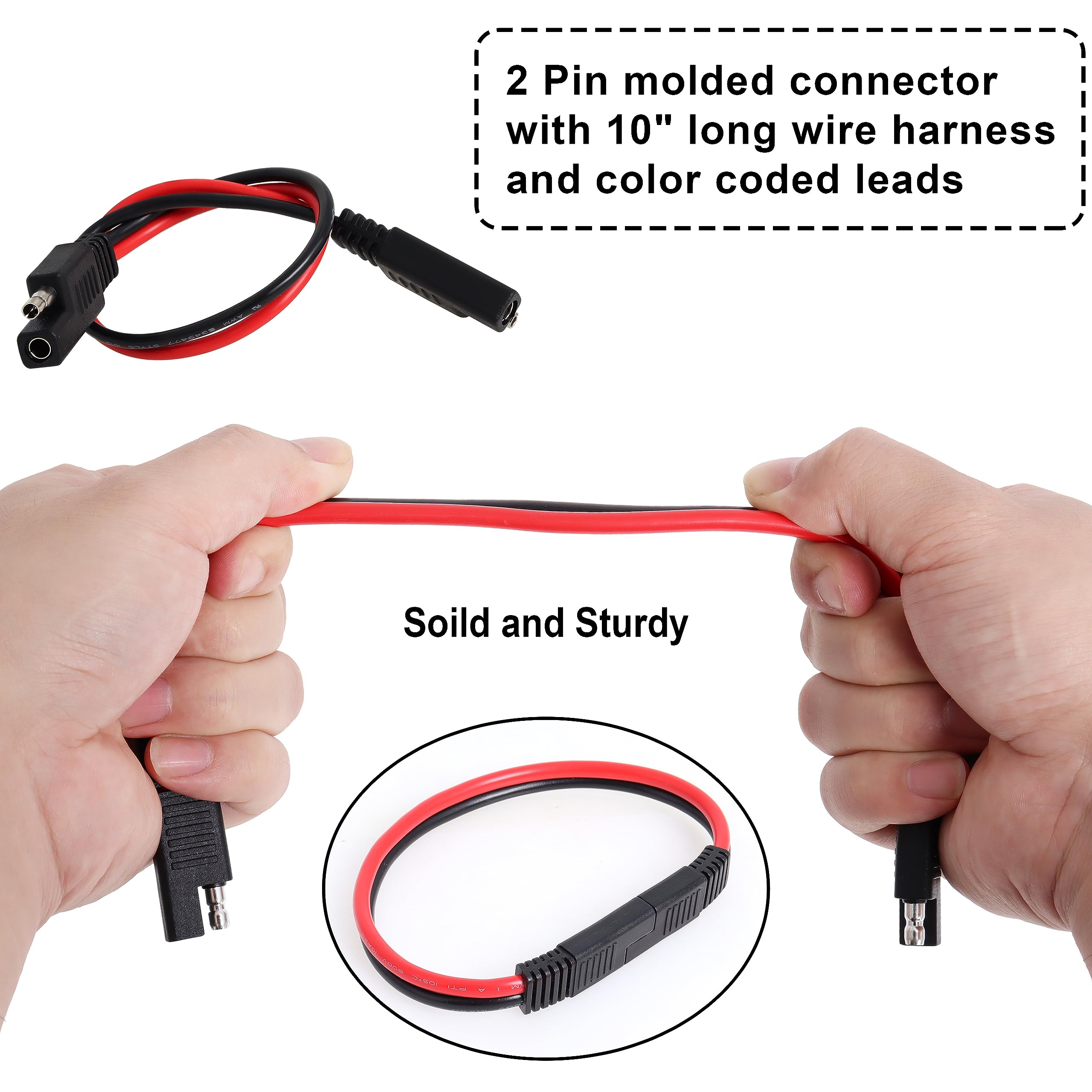 Snapklik.com : Wadoy 2 Pin Quick Disconnect Wire Harness SAE Connector ...