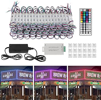 WICHEMI Storefront LED Lights for Business 100FT 200PCS LED Module for ...