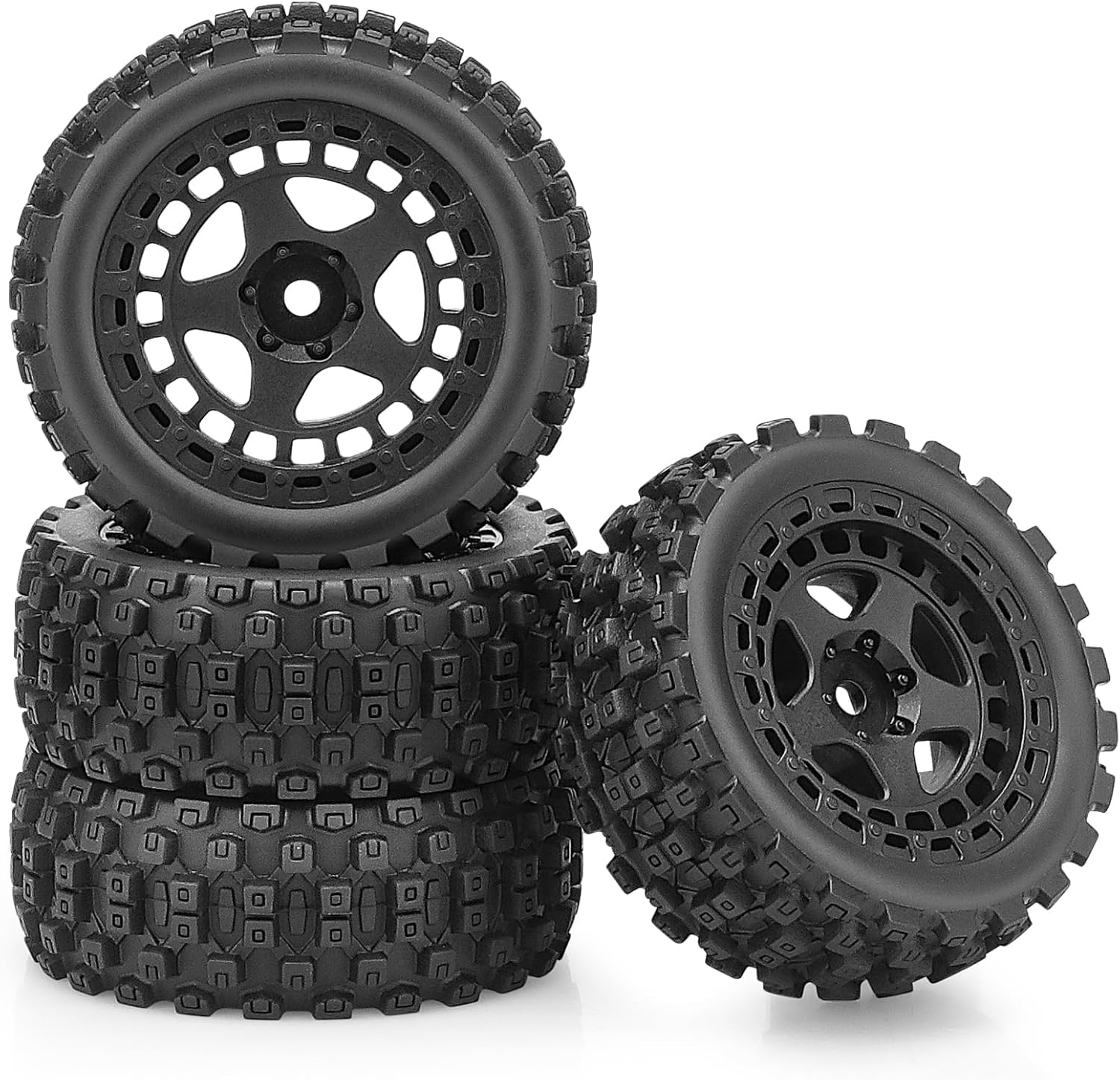 Amazon.com: 12mm Hex RC Wheels and Tires, daitoku RC Car Tires for Arrma 2S Typhon Grom 1/14 RC ...