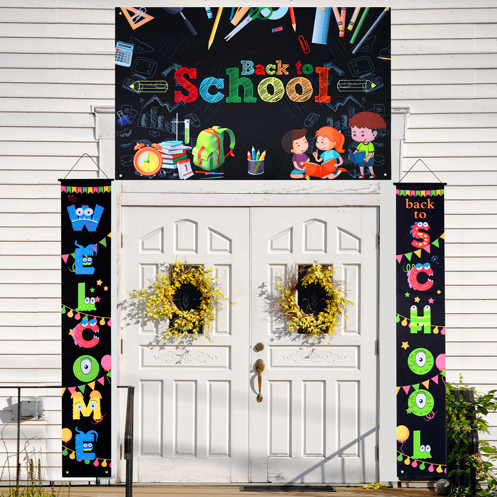 Buy GOUHRRY Back to School Banner Classroom Decor Welcome Banner for ...