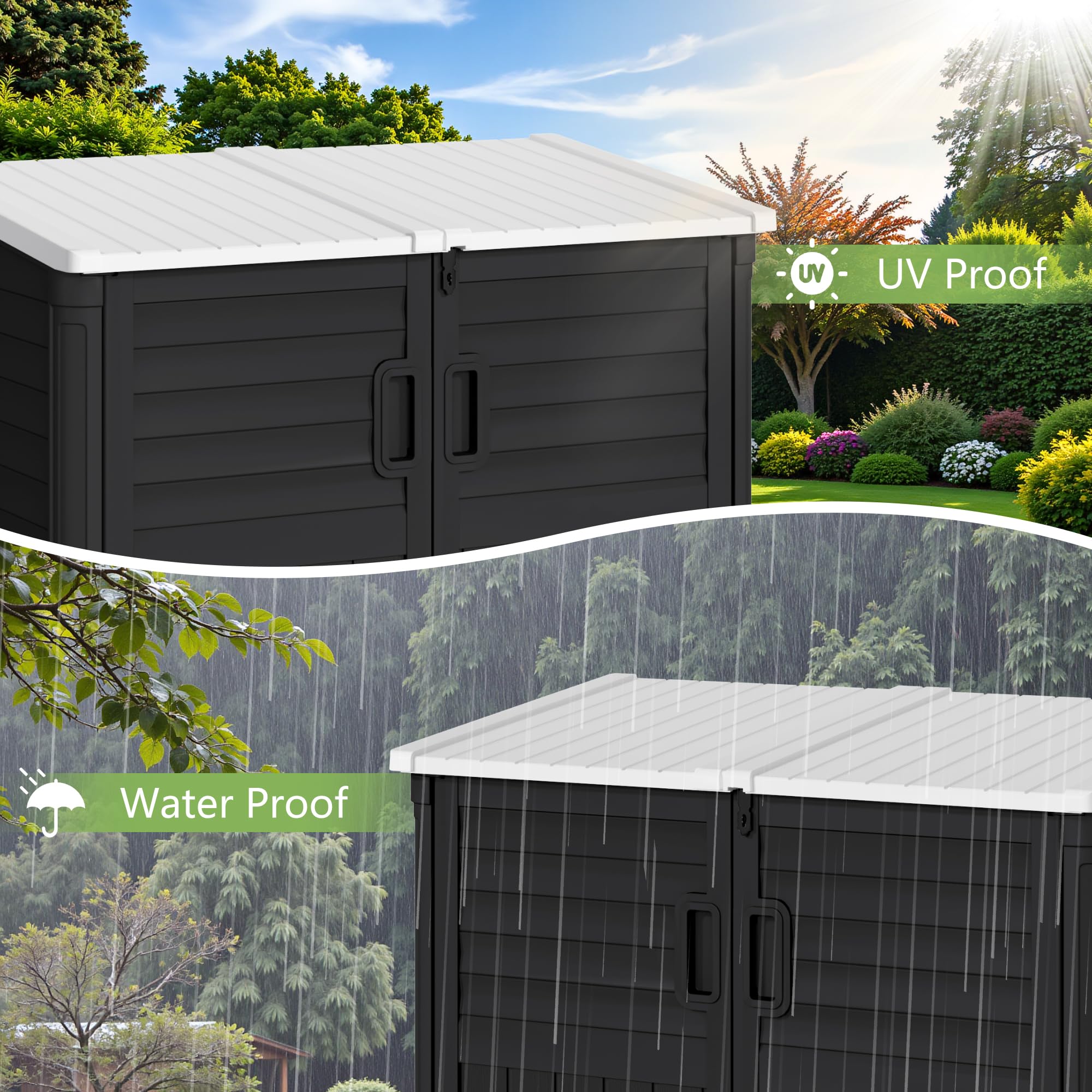 Snapklik.com : Outdoor Horizontal Storage Box, 34 Cu Ft Storage Shed ...
