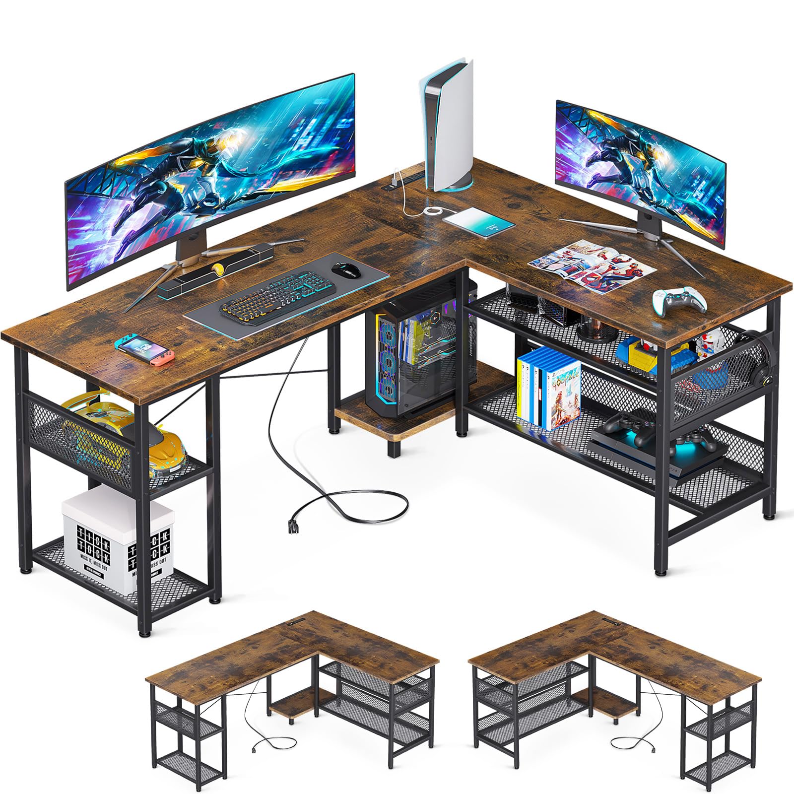 Snapklik.com : ODK 59 L Shaped Desk