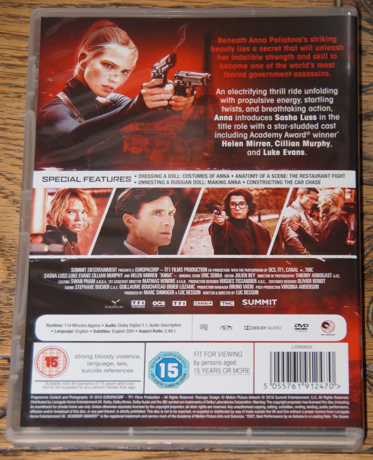 Anna [Blu-ray] [2019]: Amazon.co.uk: Sasha Luss, Cillian Murphy, Luke ...