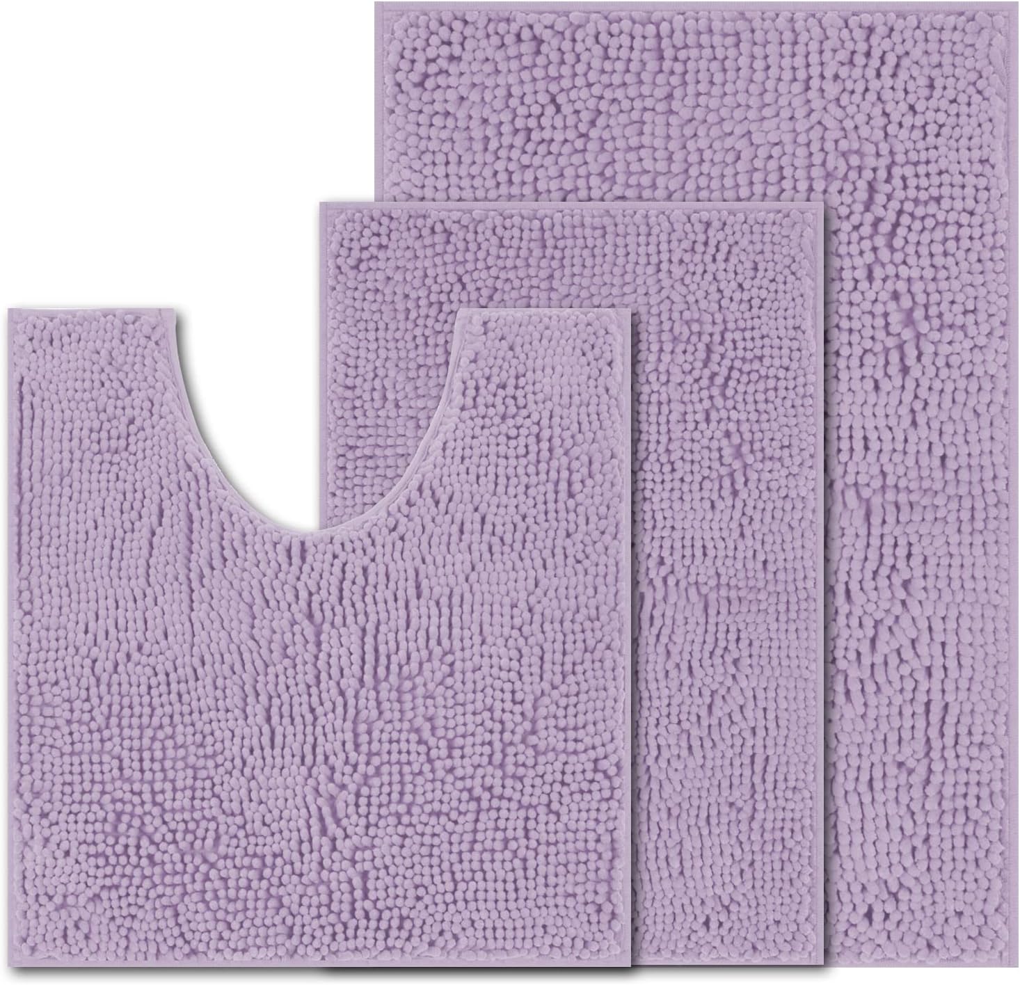 Amazon.com: RUN HELIX Bathroom Rugs 3-Piece Super Soft Non-Slip Bath ...