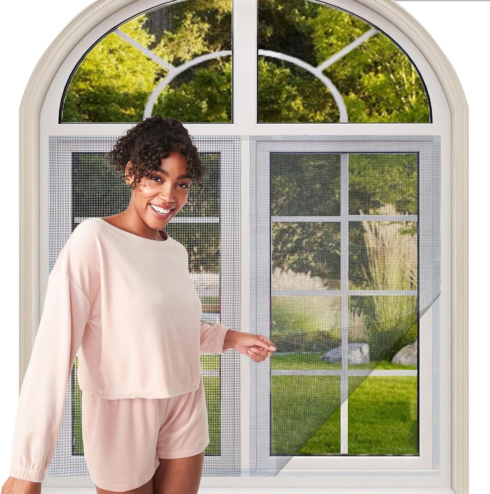 AMLOOPH Magnetic Window Screen Mesh Frame Replacement Kit Flex ...