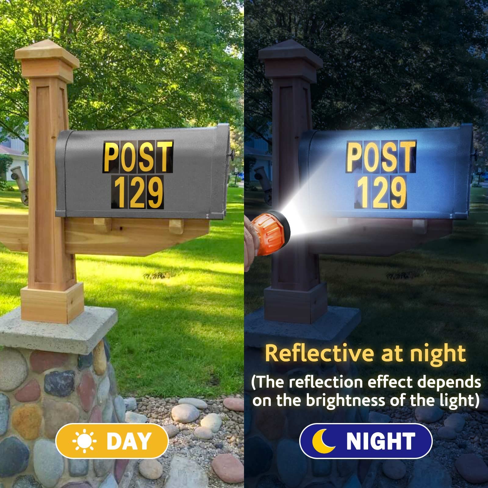 Snapklik.com : Seloom 118 Pieces Reflective Mailbox Numbers And Letters ...