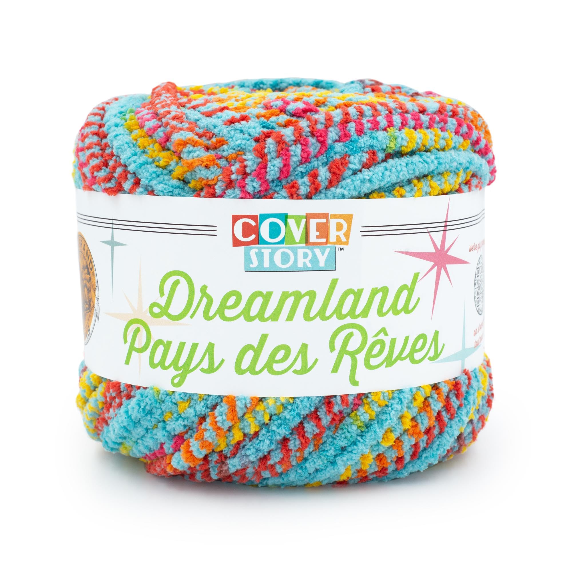 Amazon.com: Lion Brand Yarn Cover Story Dreamland, Blanket Yarn, Blue ...