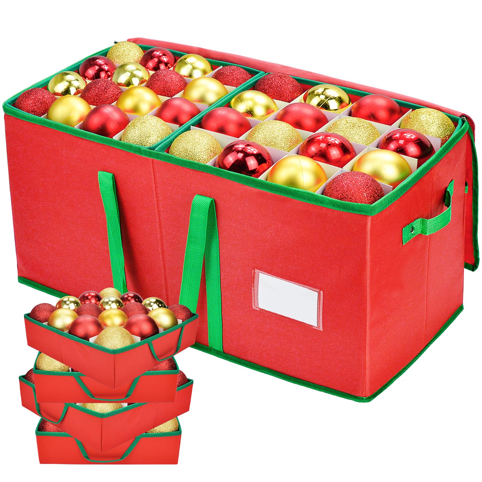 Amazon.com: LCY WEDSHI Christmas Ornament Storage Box, Christmas ...