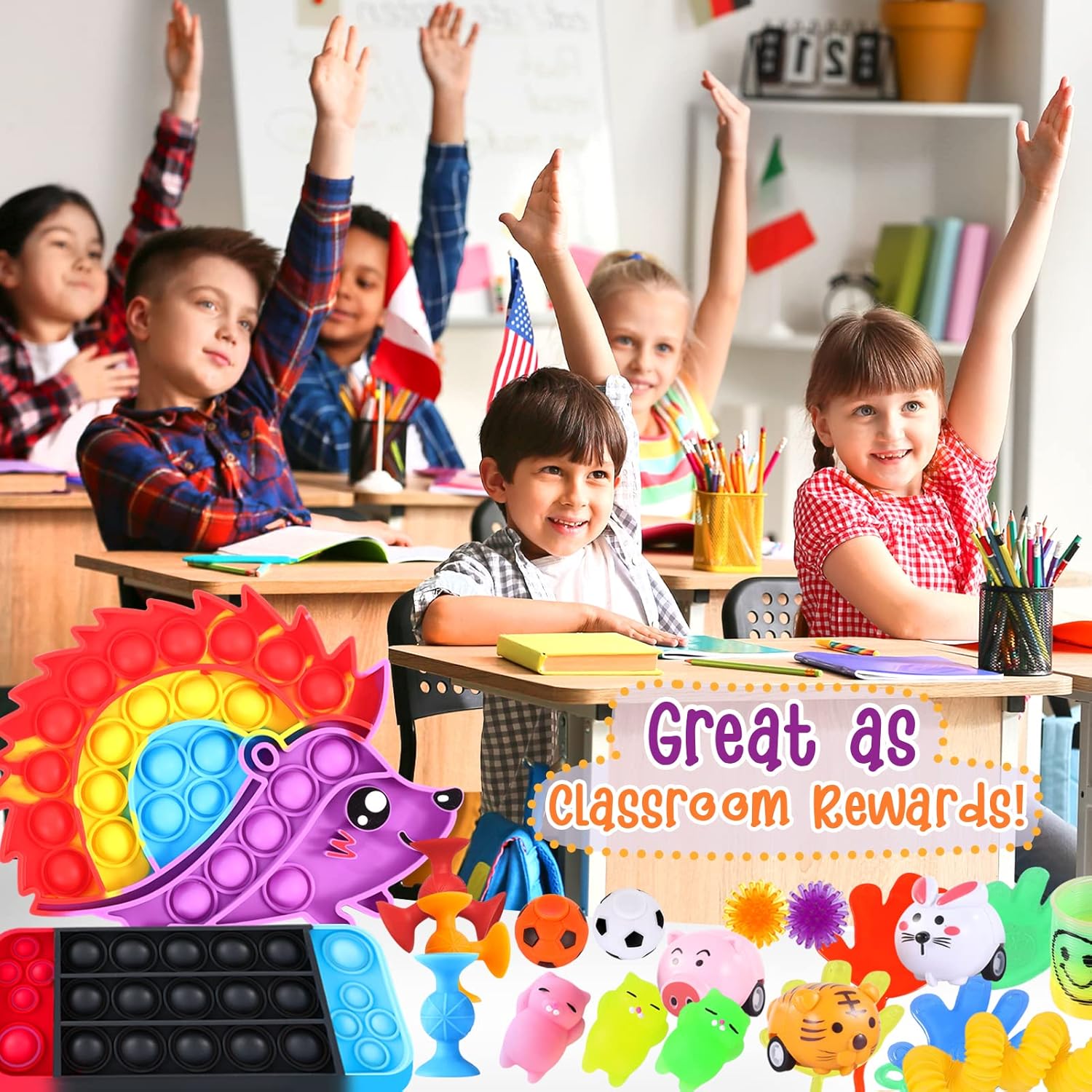 50 Pcs Fidget Toys Pack, Fidget Toys Party Favors, Surprise Fidget Box ...