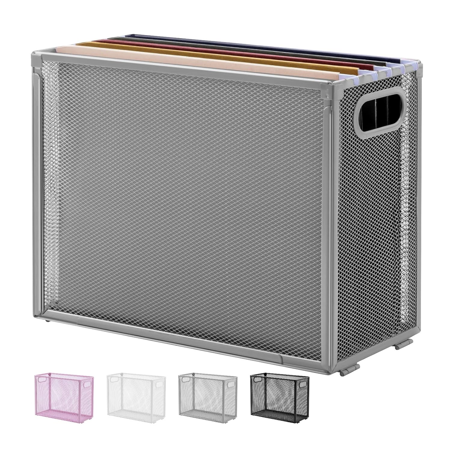 Oterri Hanging File Organizer, Portable Desktop File Organizer Mesh ...