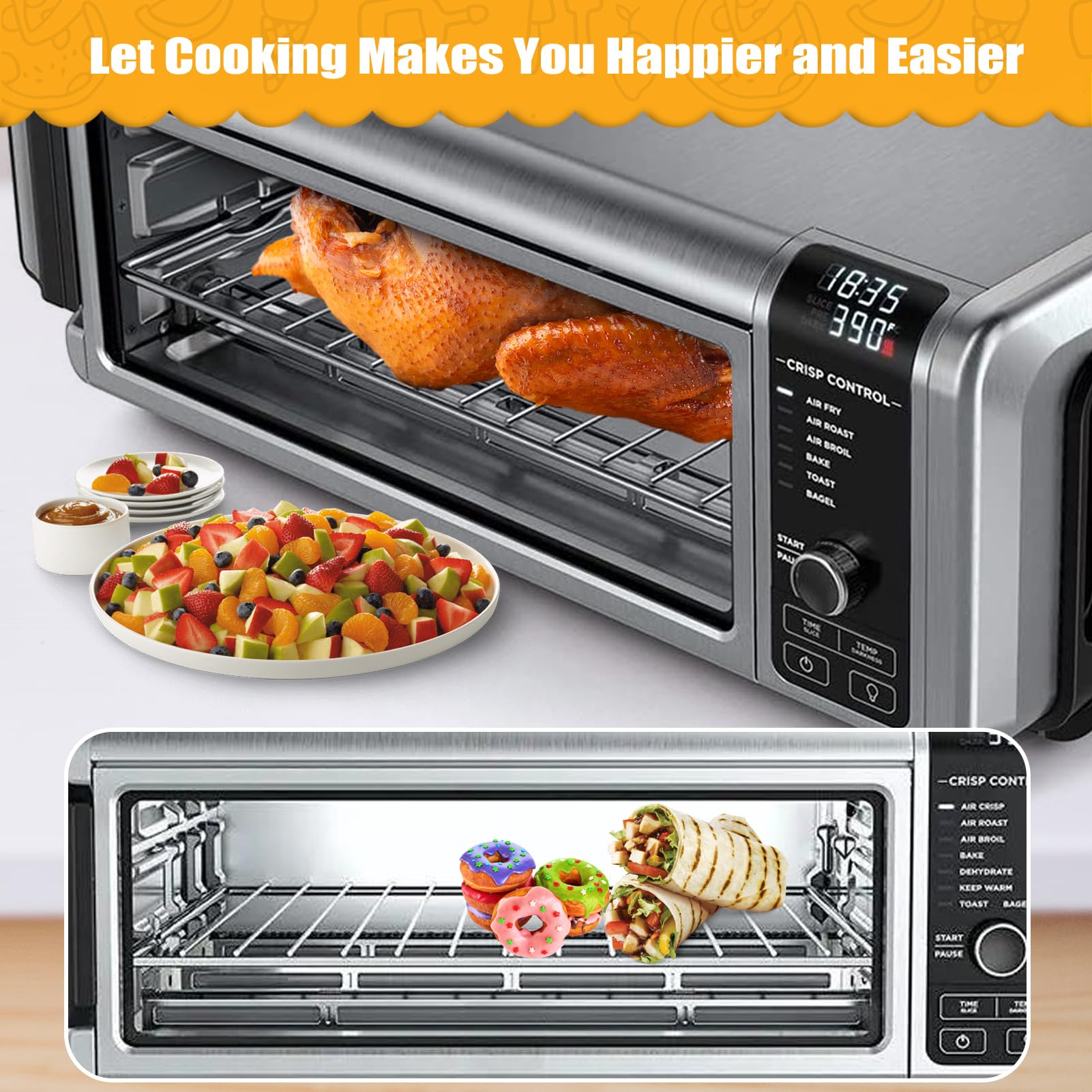 Snapklik.com : Air Fryer Rack For Ninja Foodi 8 In 1 SP100 SP101 ...