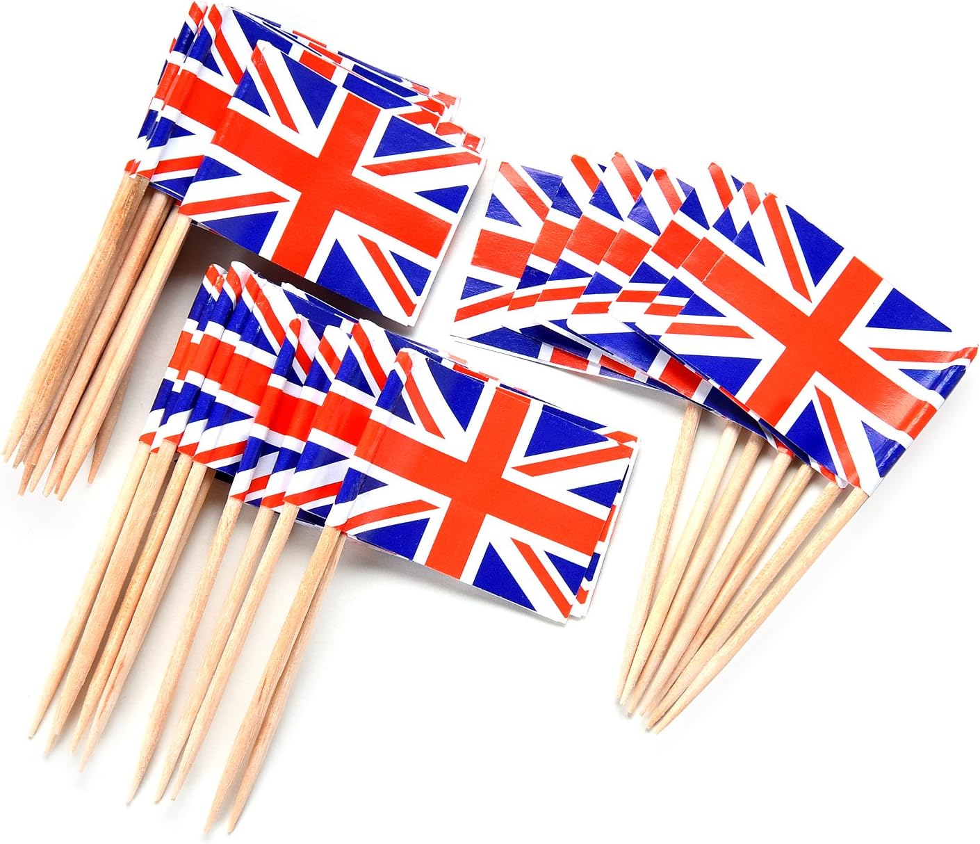 100 Pieces British Flag Toothpicks The Union Jack Flag Cupcake Toppers ...