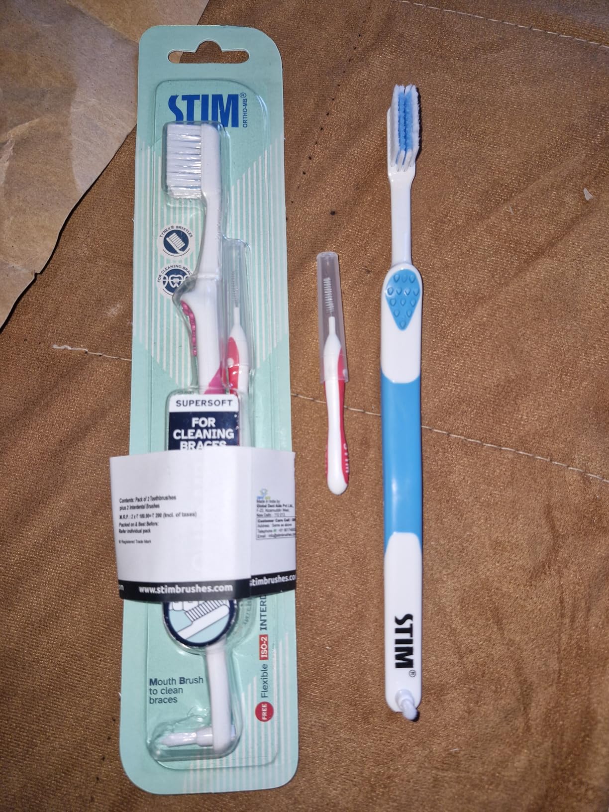 Buy STIM Ortho Mb Toothbrush Pack Of 2 Toothbrush For Braces Super Soft ...