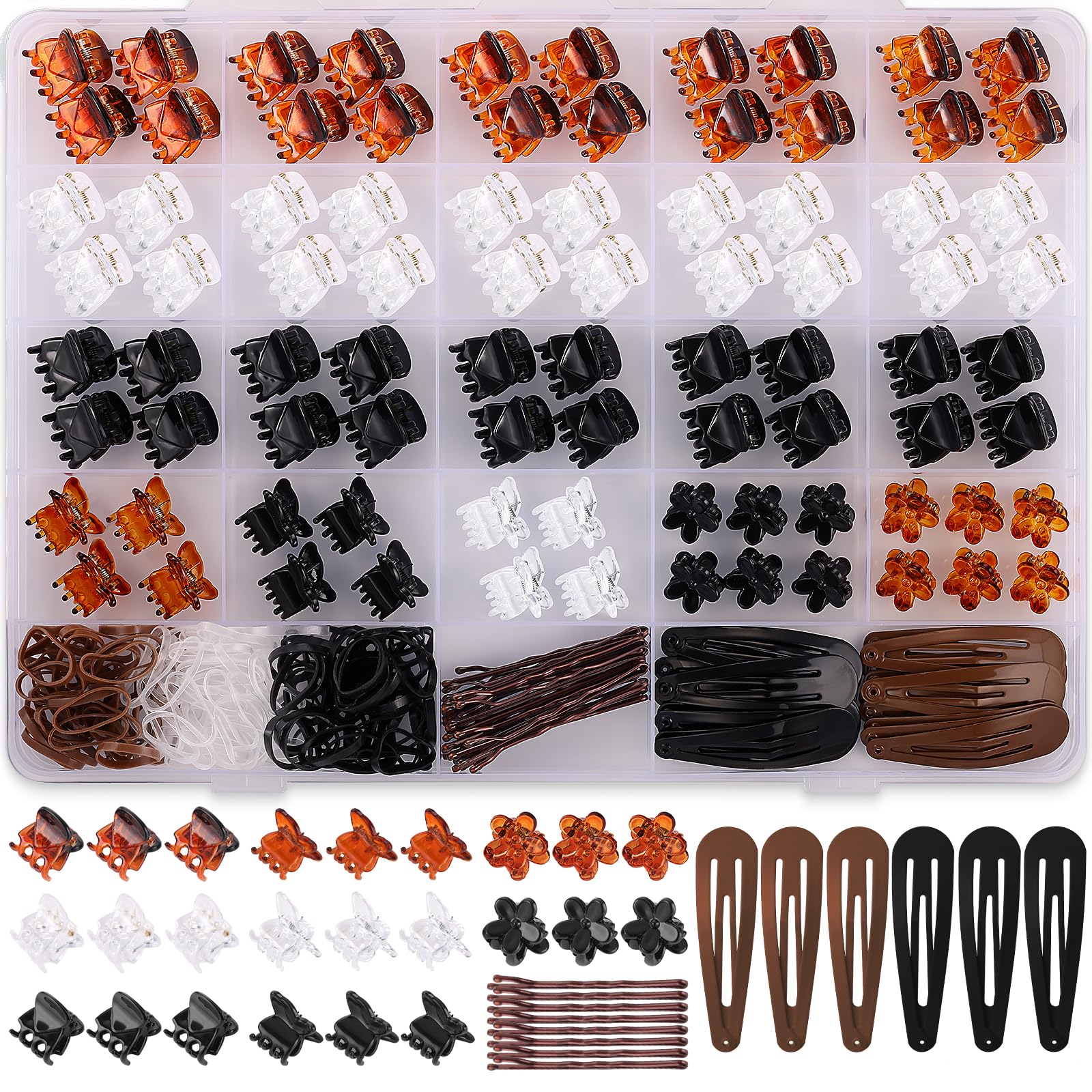 Amazon.com: Mini Hair Claw Clips, 274pcs Hair Clips Set for Women ...