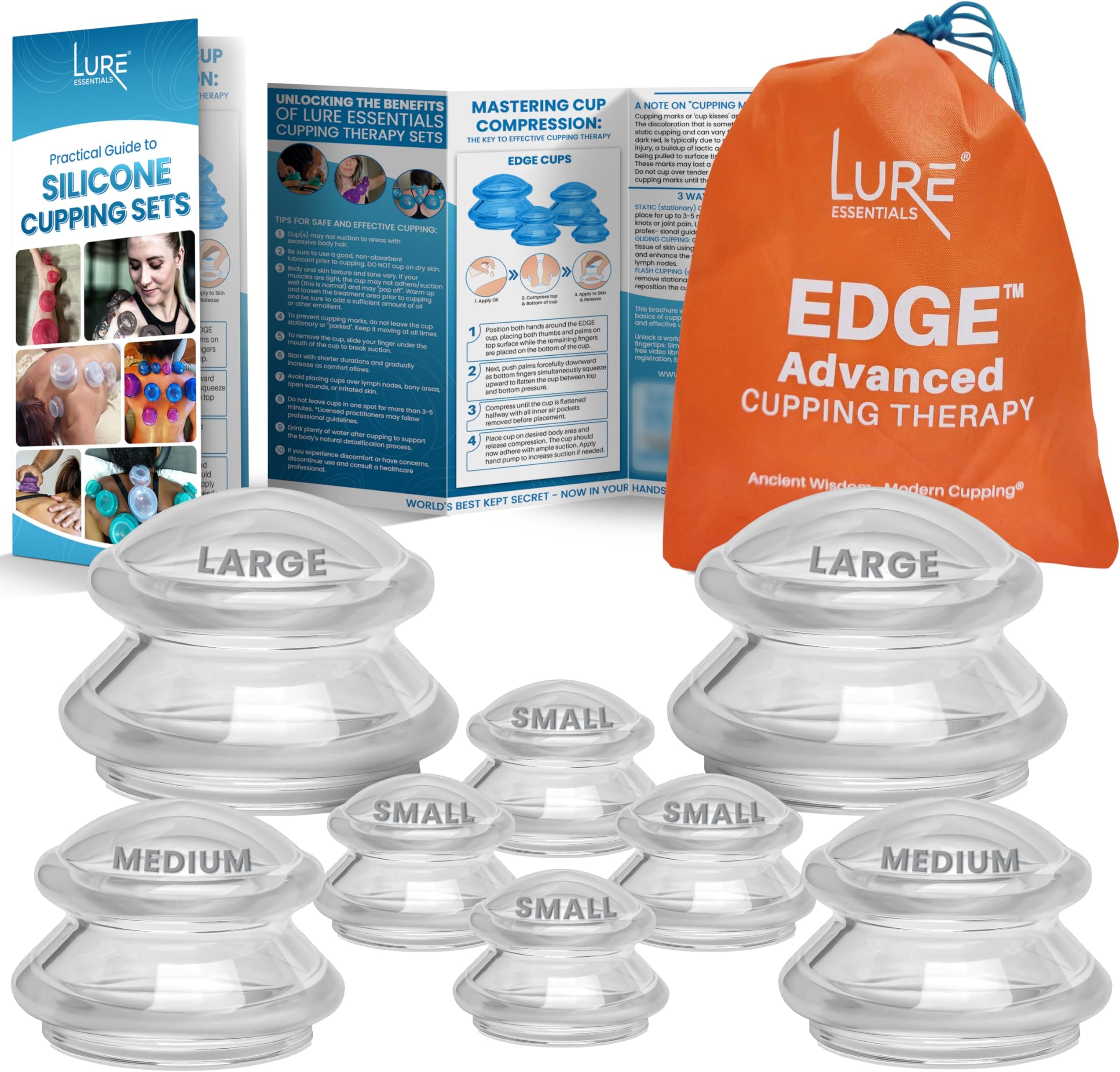 Amazon.com: 8 Cups Silicone Cupping Therapy Set Professional Massage ...