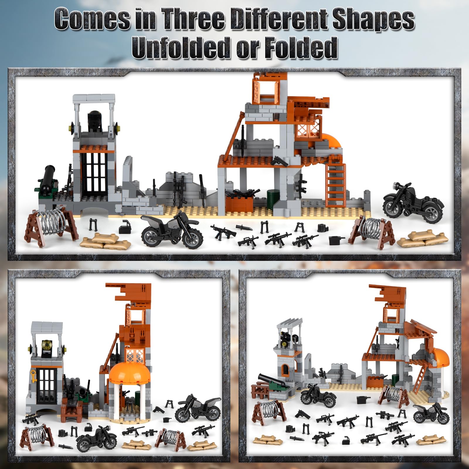 Snapklik.com : Military Base Building Block Set, WW2 Army War ...