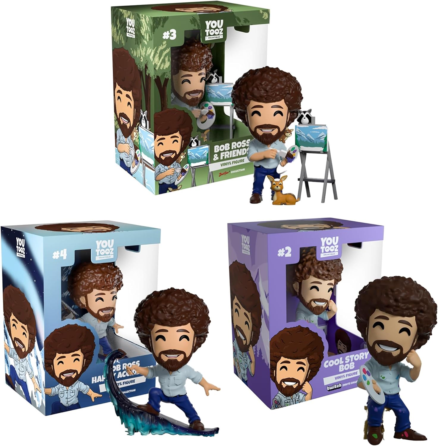Amazon.com: Youtooz Bob Ross Collectibles from The Cool Story Bob Ross ...