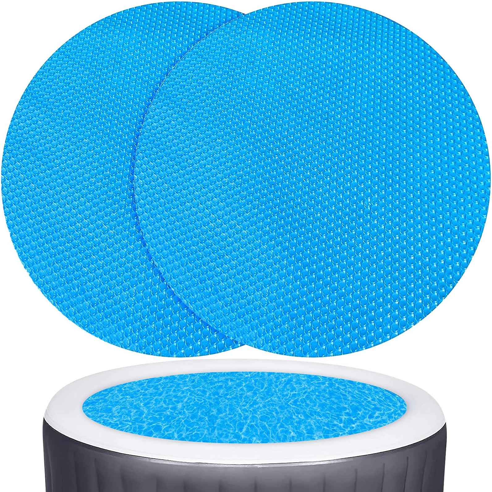 Amazon.com: Pangda 2 Pcs Bubble Solar Pool Cover, 16 Mil 6 x 6 ft Round ...